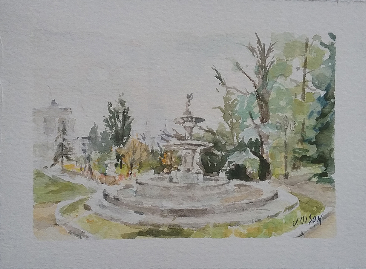 La Fuente de los Tritones 2020 – Victoria Olson Art – Watercolor, Egg ...