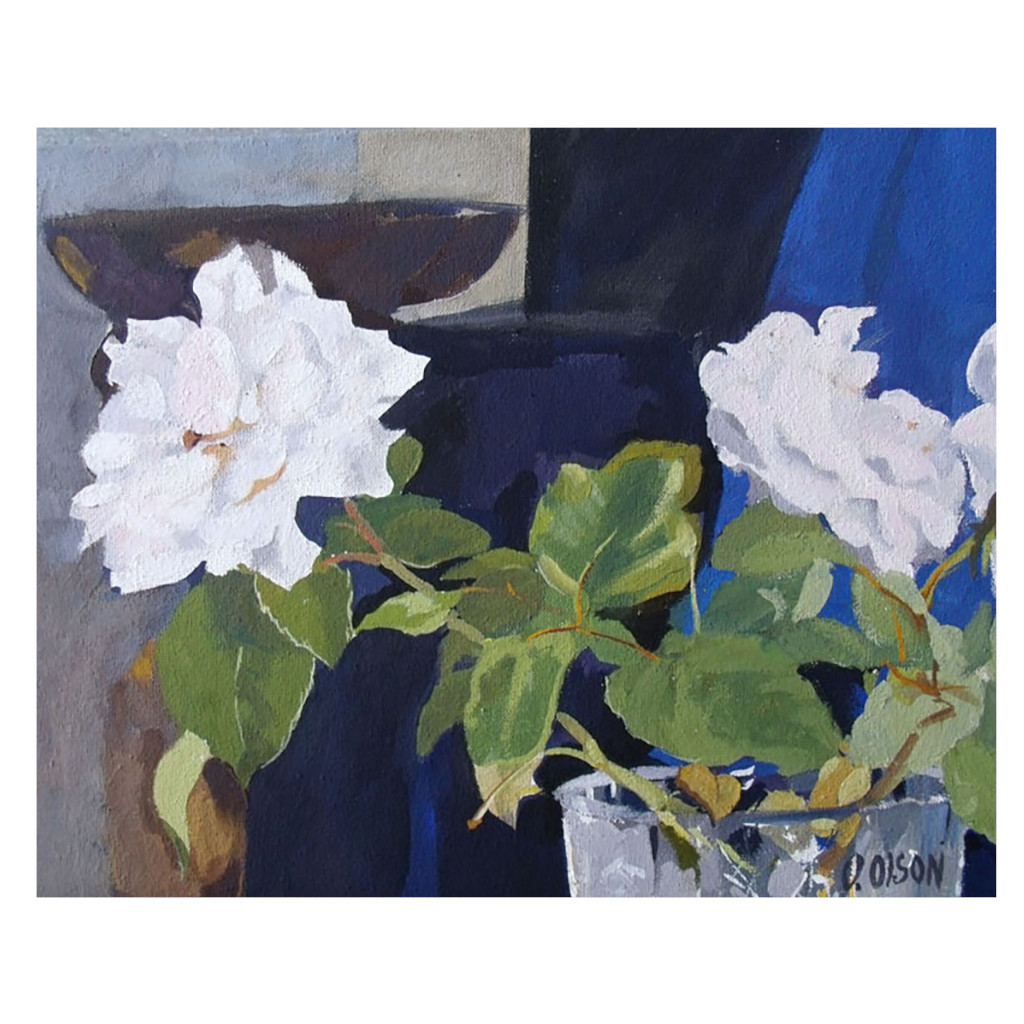 White Roses in Crystal Vase 2014 – Victoria Olson Art – Watercolor, Egg ...