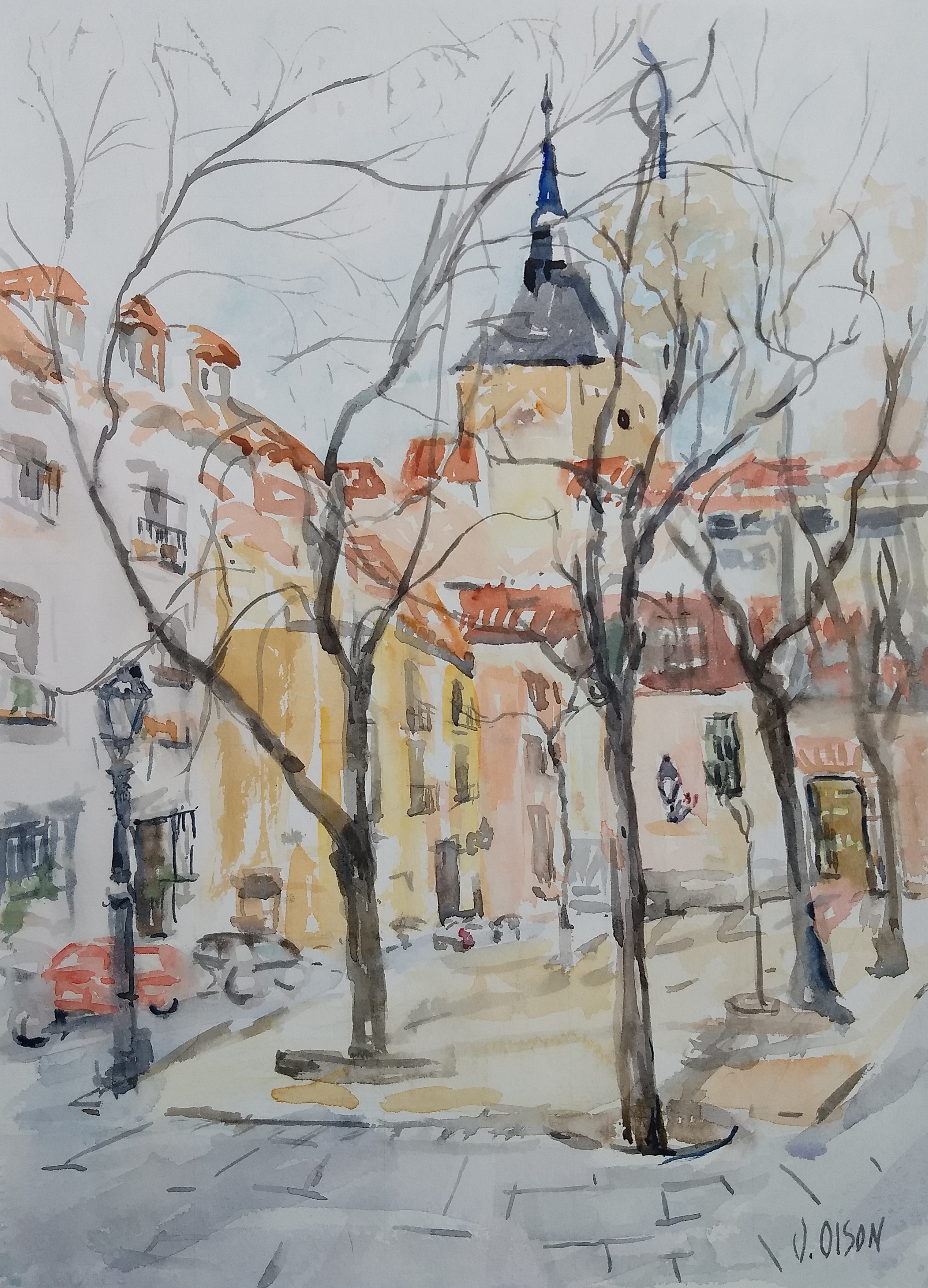 La Plaza de la Paja Madrid de los Austrias 2021 – Victoria Olson Art ...