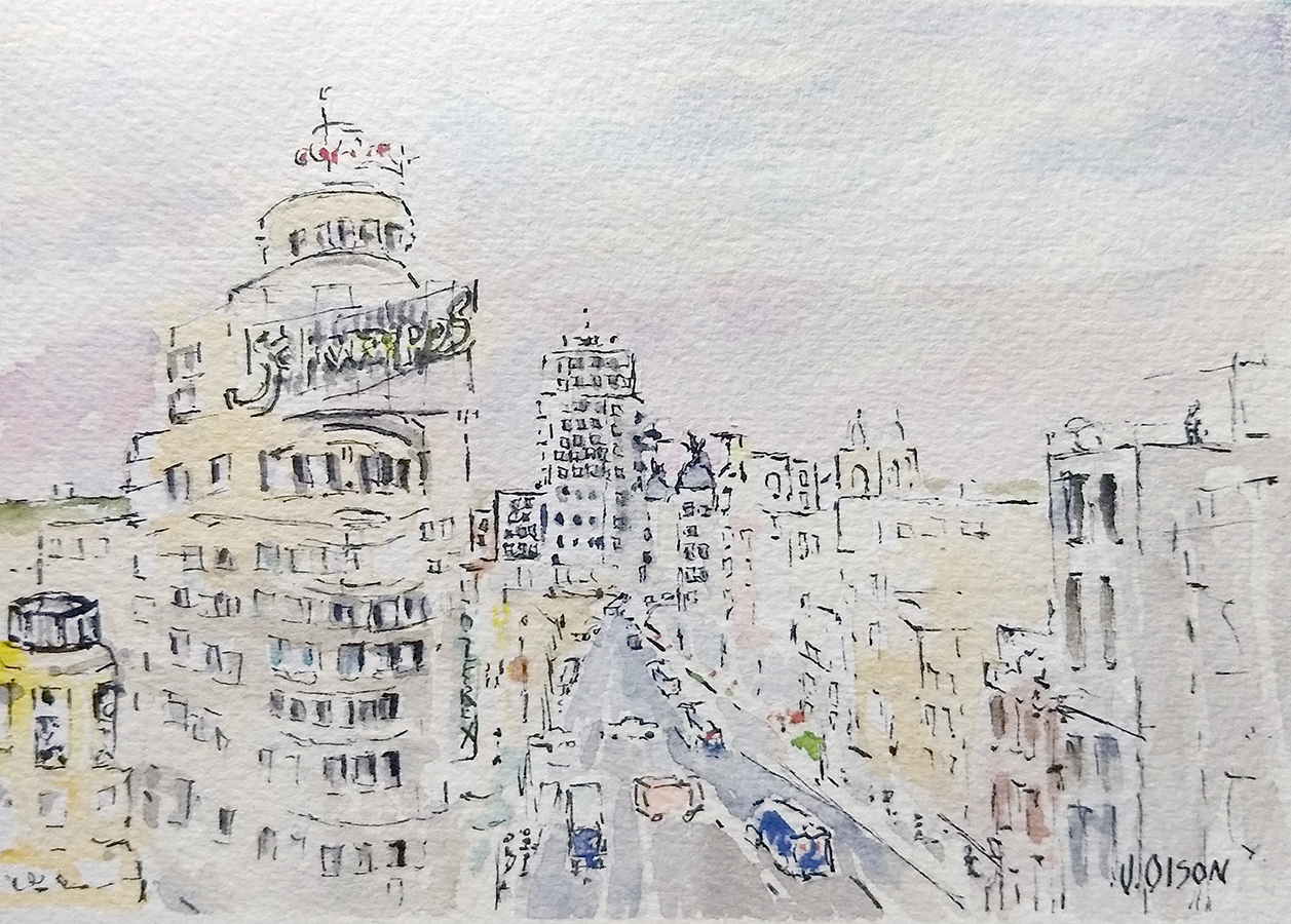 La Gran Via from the Rooftop of Callao 2021 – Victoria Olson Art ...